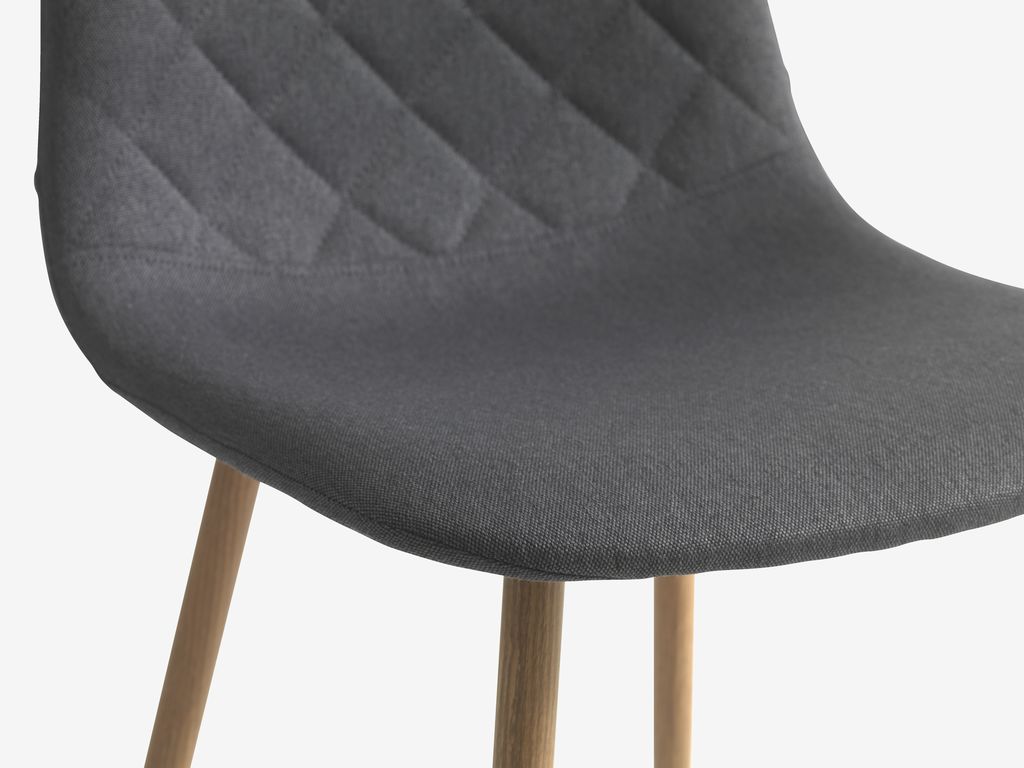 Scaun JONSTRUP asfalt/stejar