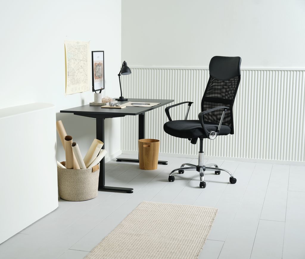 Birou reglabil SLANGERUP 80x160 negru