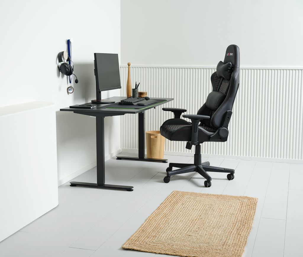 Birou reglabil SLANGERUP 80x160 negru