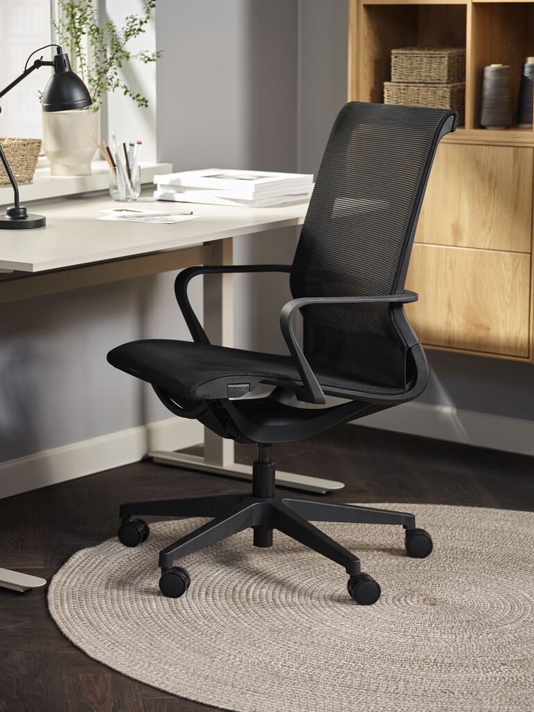Birou reglabil SLANGERUP 80x160 negru