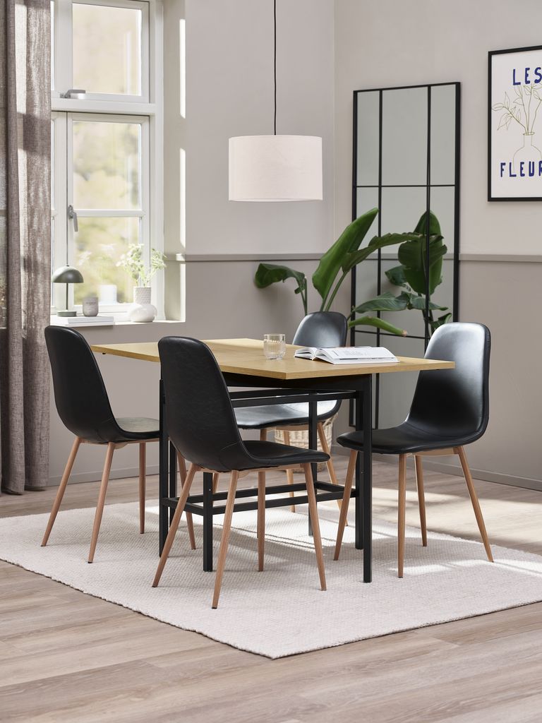 Стул JONSTRUP черный/дуб