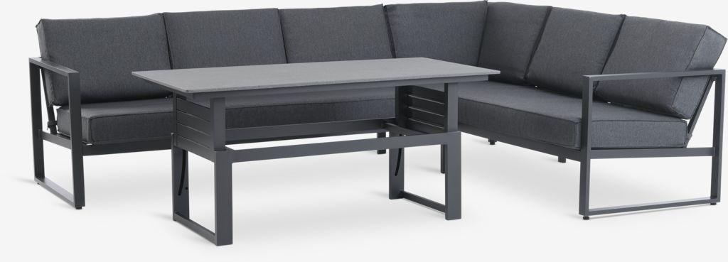 Set terasă VONGE 6 pers. negru