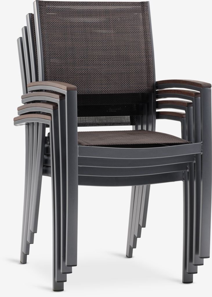 YTTRUP 210/300 masă + 4 MADERNE scaun gri