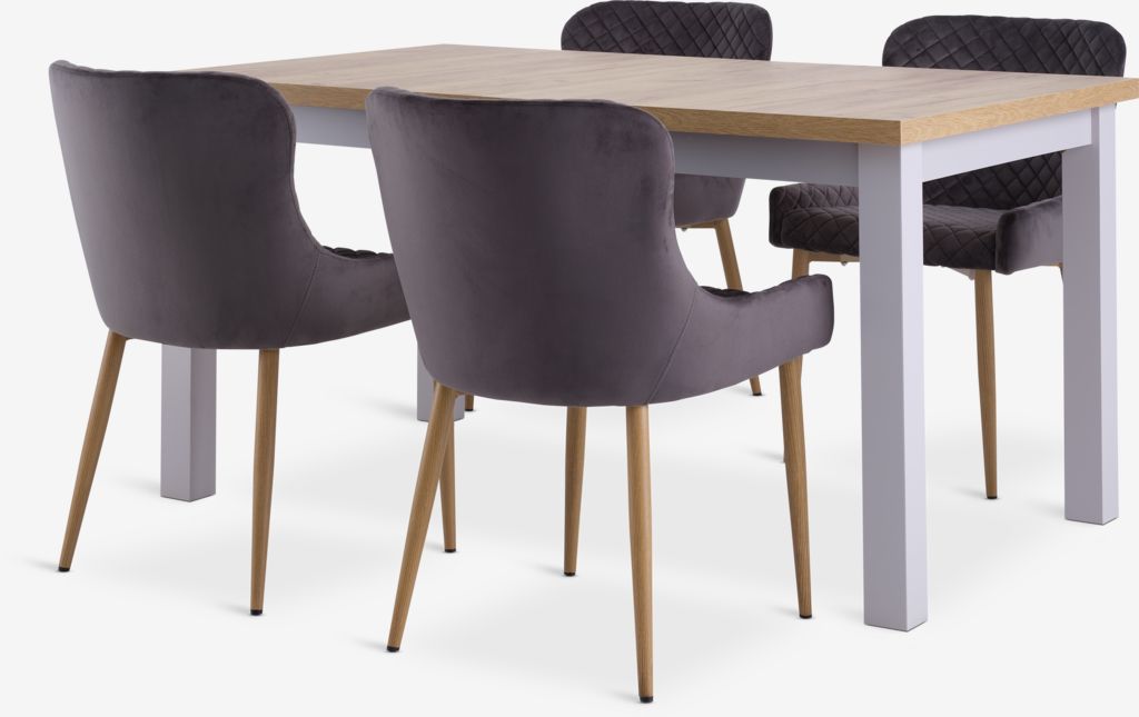 MARKSKEL 150/193 + 4 PEBRINGE серый бархат