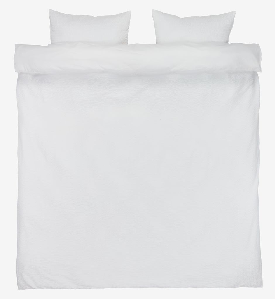 Lenjerie pat creponată LUSINE 200x220 albă