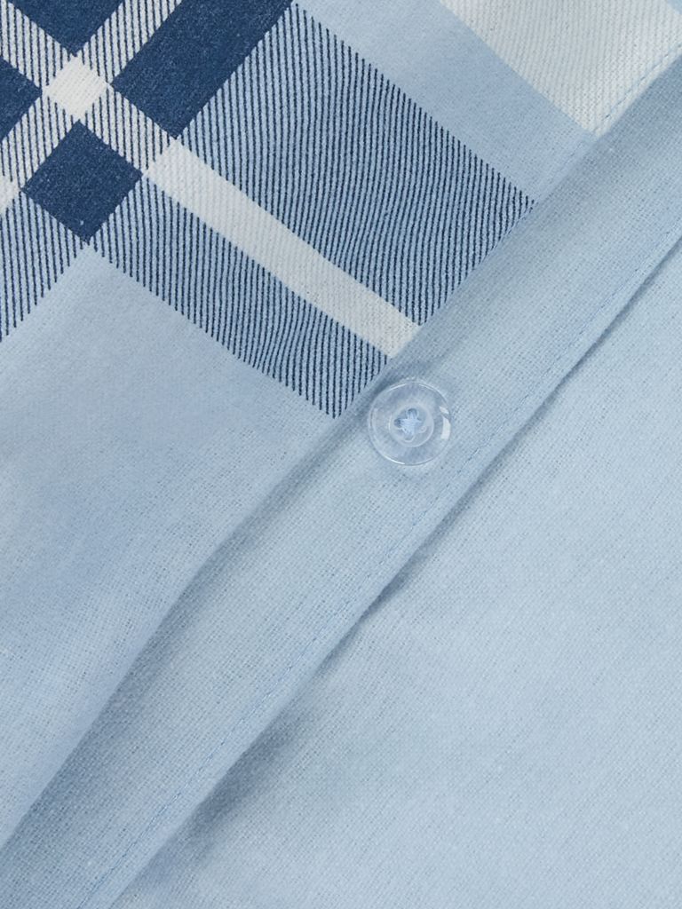 Lenjerie pat flanel FRANCISKA 200x220 albastră